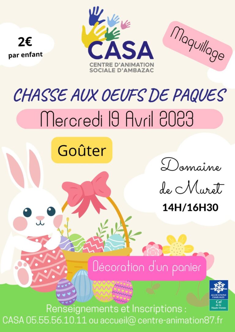 Casa organise une chasse aux œufs en famille – Ambazac